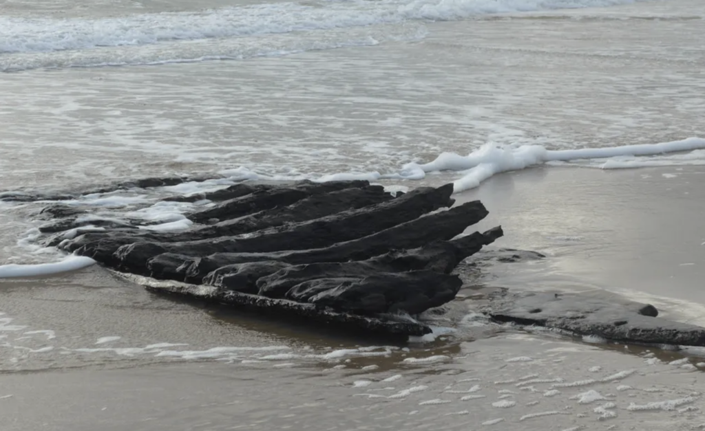 Shipwreck Timbers Appeared on a Beach After a Storm - 1715 Fleet Society
